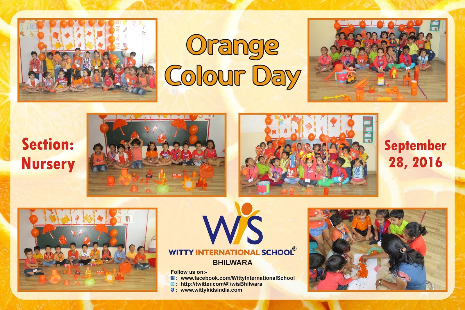 On the top of the World...: Orange Colour Day celebrated by Nursery ...