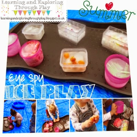 Learning and Exploring Through Play: Ice Cubes Sensory Play