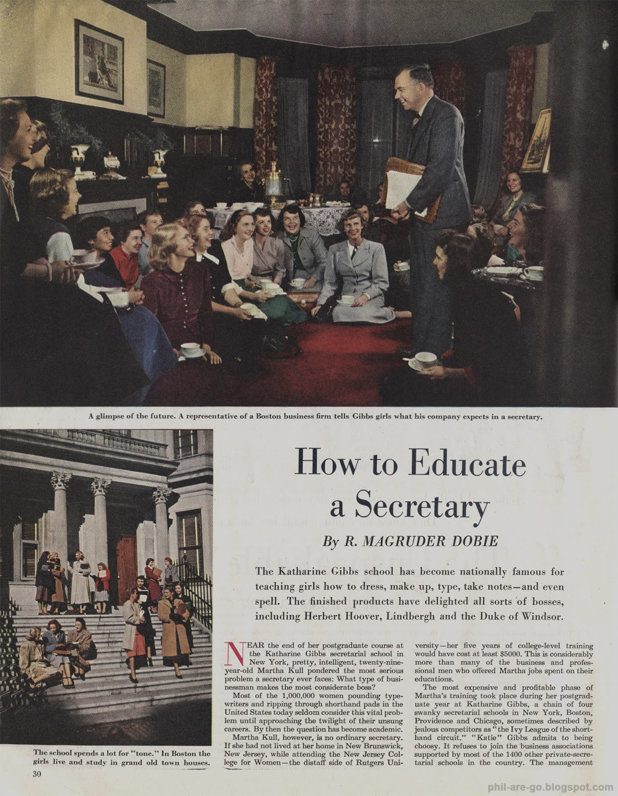 Phil Are Go!: The Katherine Gibbs Secretarial School - The "good old days".