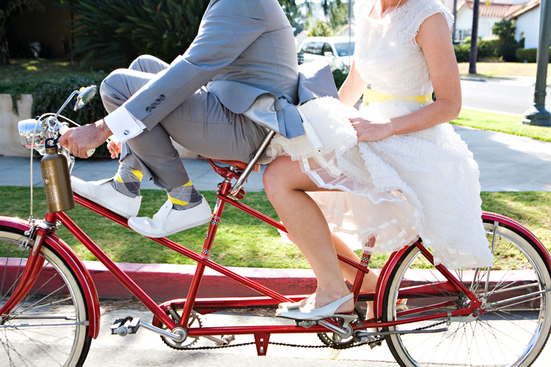 Our Love In October: wedding love: a colourful bicycle wedding