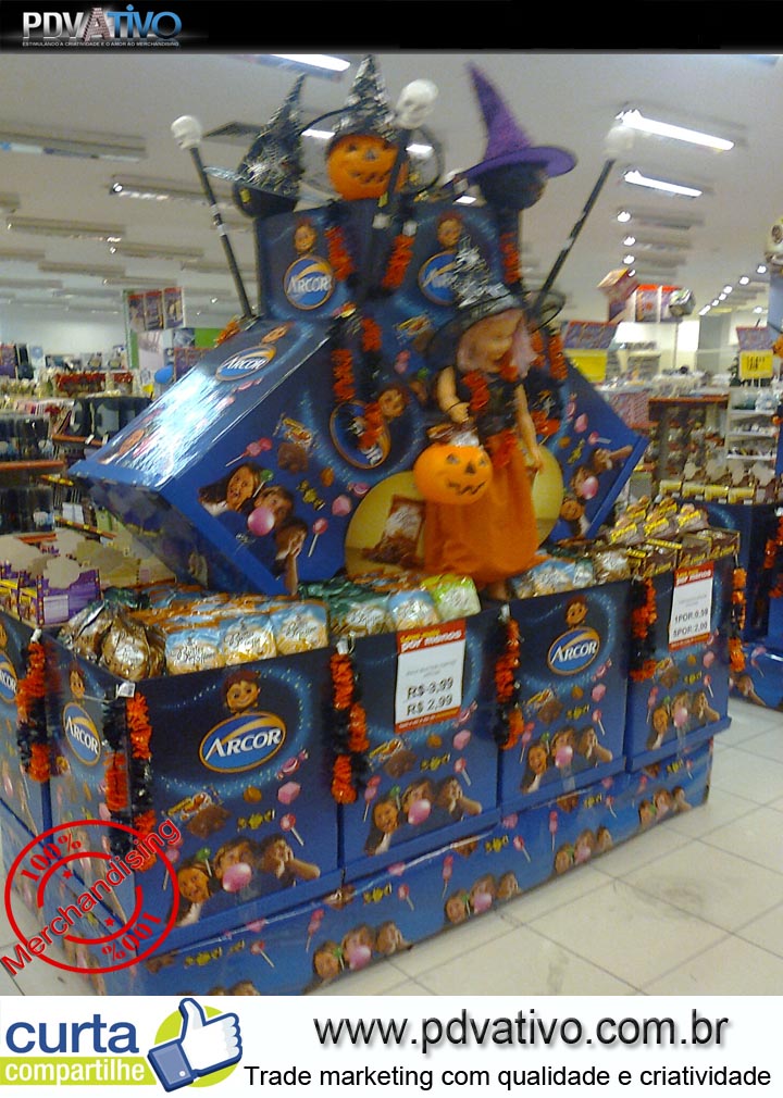 Trabalho de Merchandising "Halloween Arcor" ~ PDV Ativo