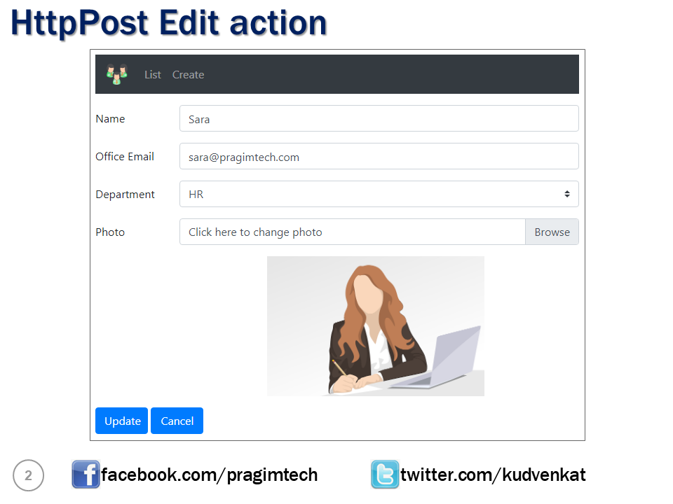 Sql Server Net And C Video Tutorial Post Edit Action In Core Mvc Slides