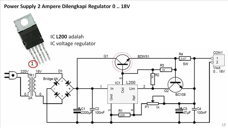 Power Supply 2 Ampere Yang Dilengkapi Dengan Regulator Tegangan 0 ...