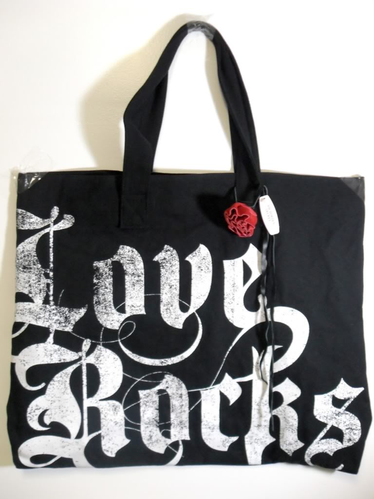 VICTORIA'S SECRET Limited Edition Sexy Love Rocks Rose Black Tote~NWT ...