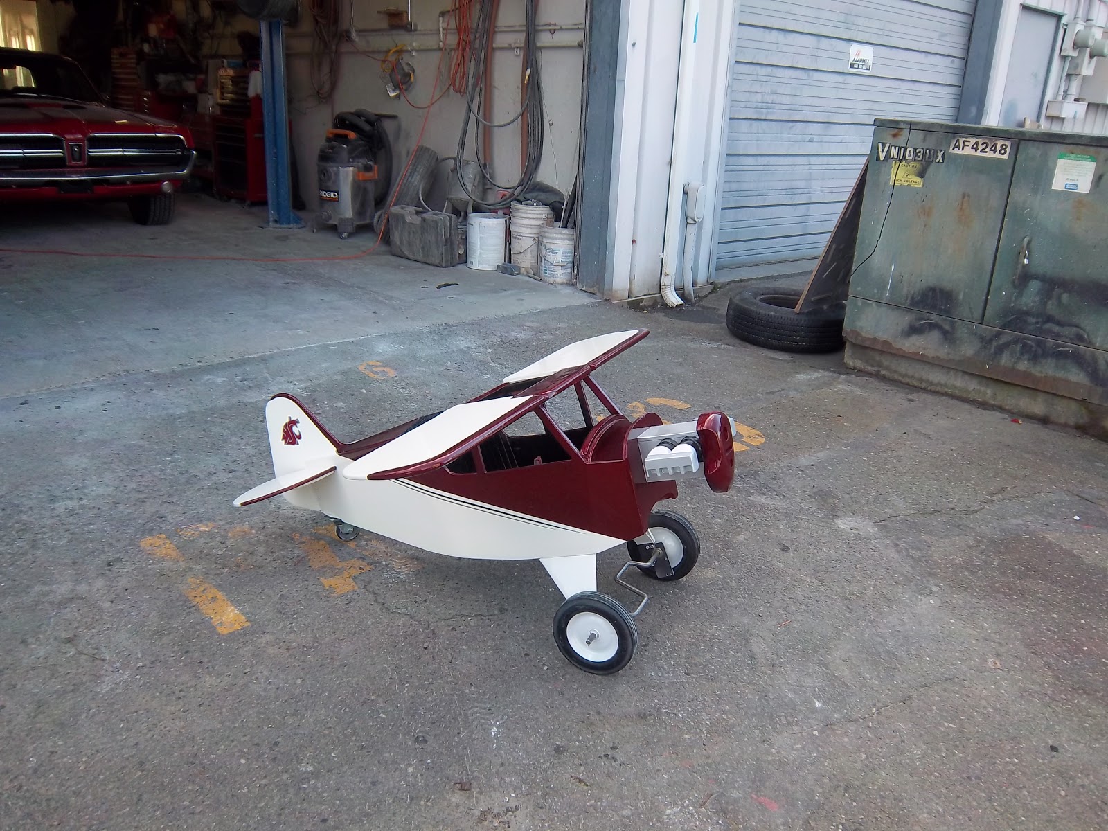Fenders and Fins, Inc.: Pedal Plane (Handcrafted wooden airplane)