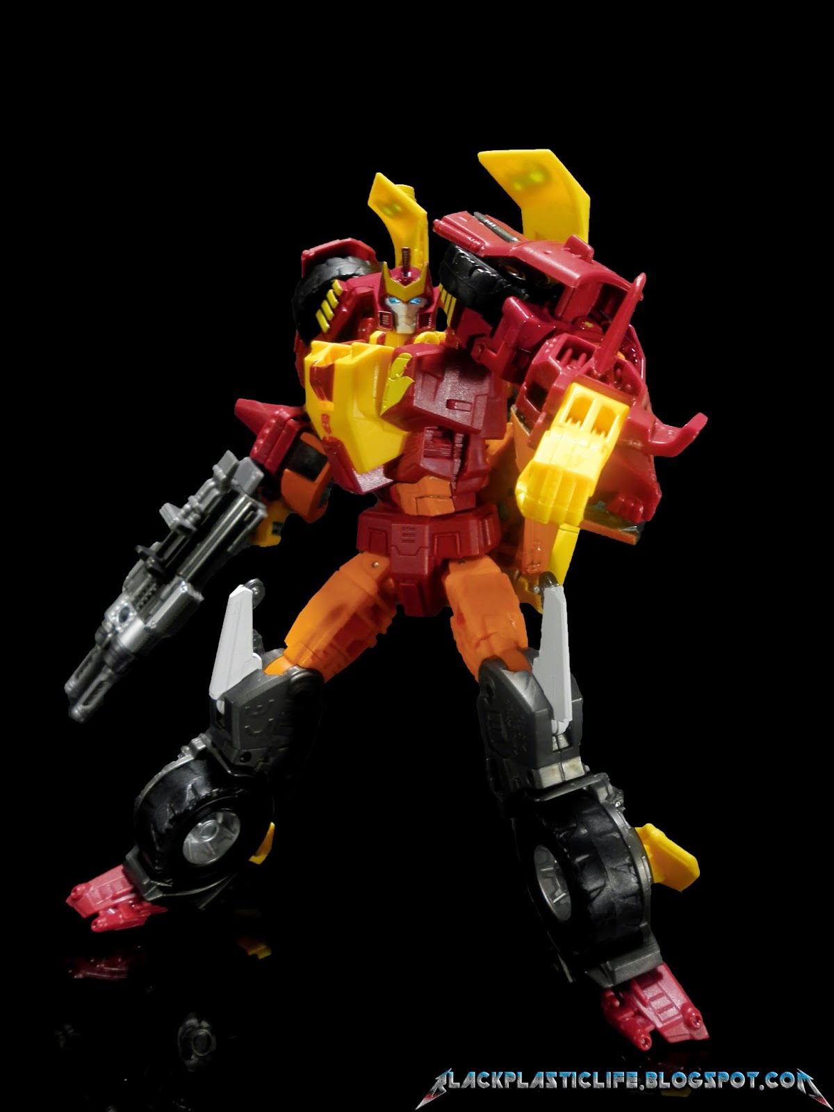 Black - Plastic - Life: Transformers Cloud TFC-A03 Hot Rodimus - Pictorial Review