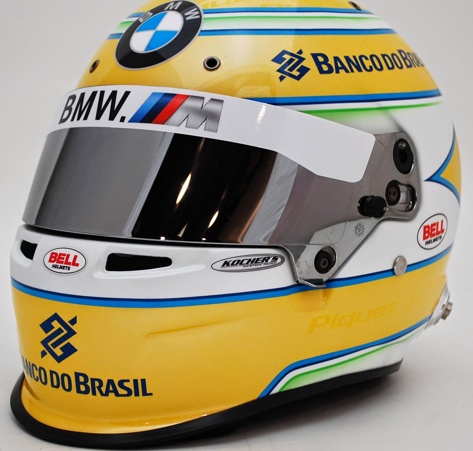 Racing Helmets Garage: Bell HP7 N.Piquet Jr 2014 by Kocher's Custom Paint