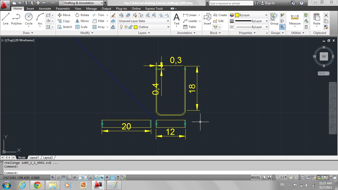 IE CA3 2013 - Can Can Challenge!: Design - AutoCAD