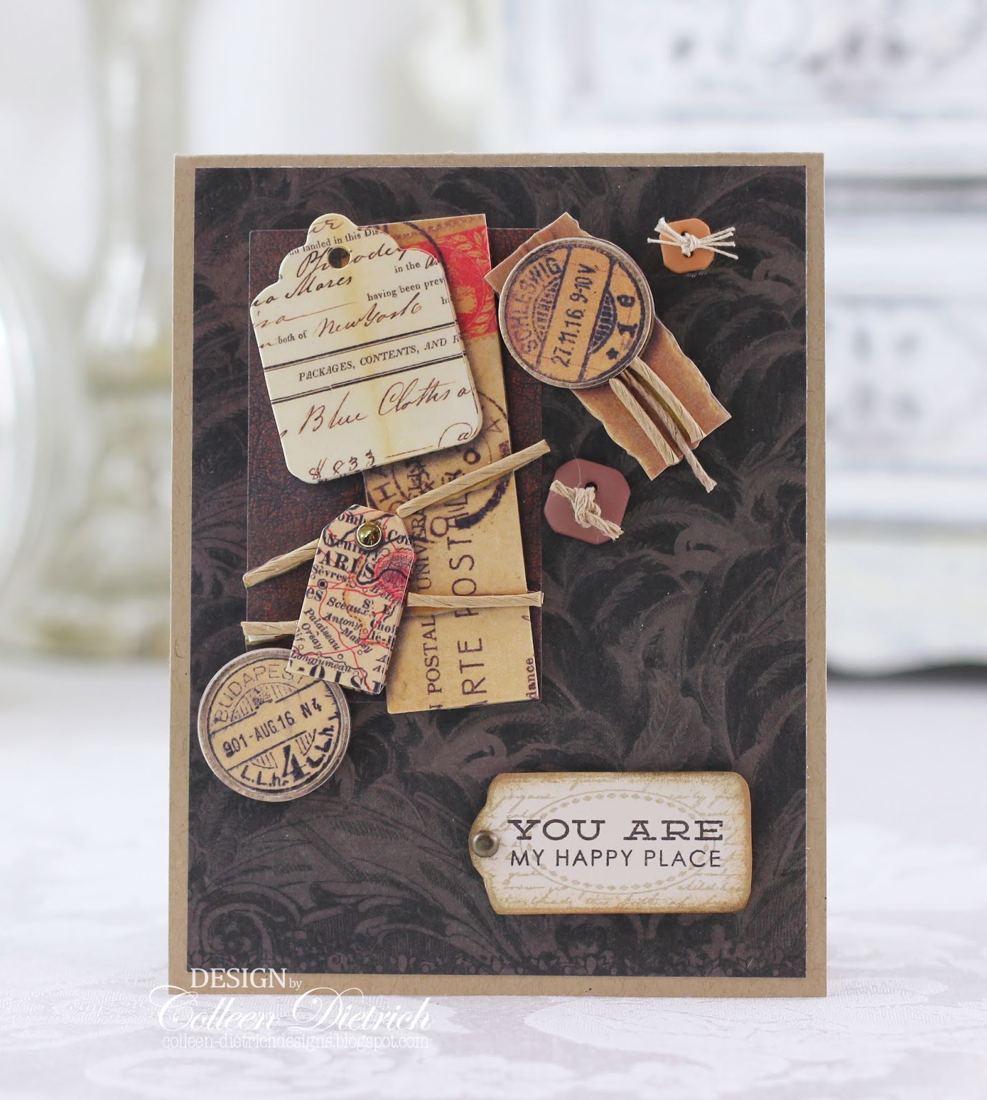 Masculine Collage Cards | Colleen Dietrich Designs