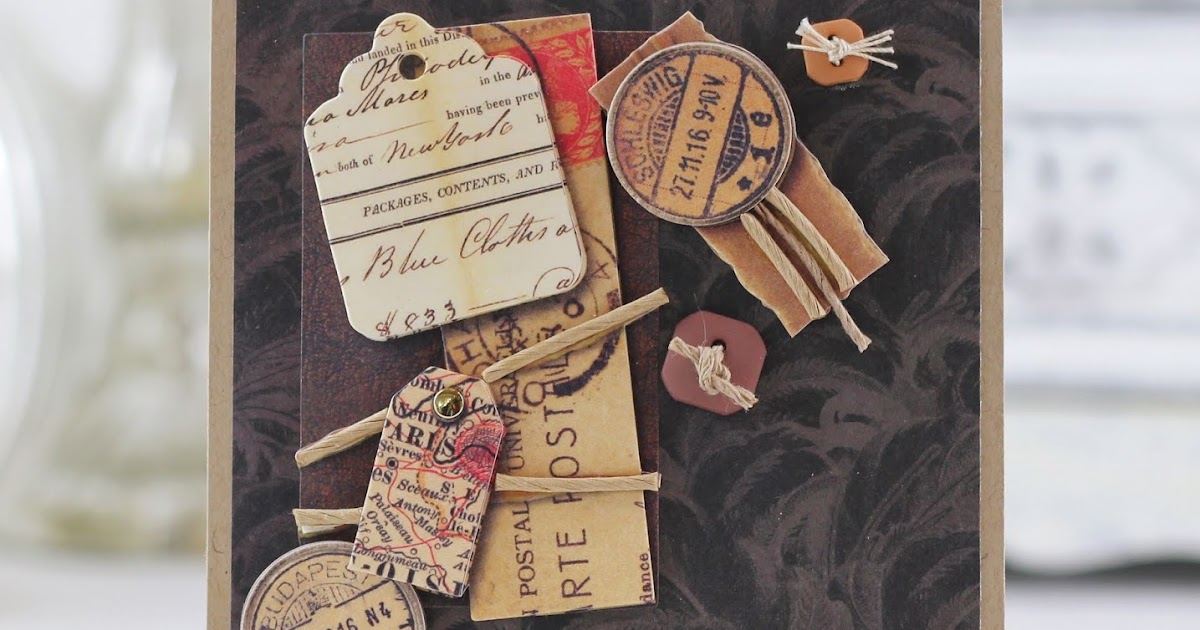 Masculine Collage Cards | Colleen Dietrich Designs