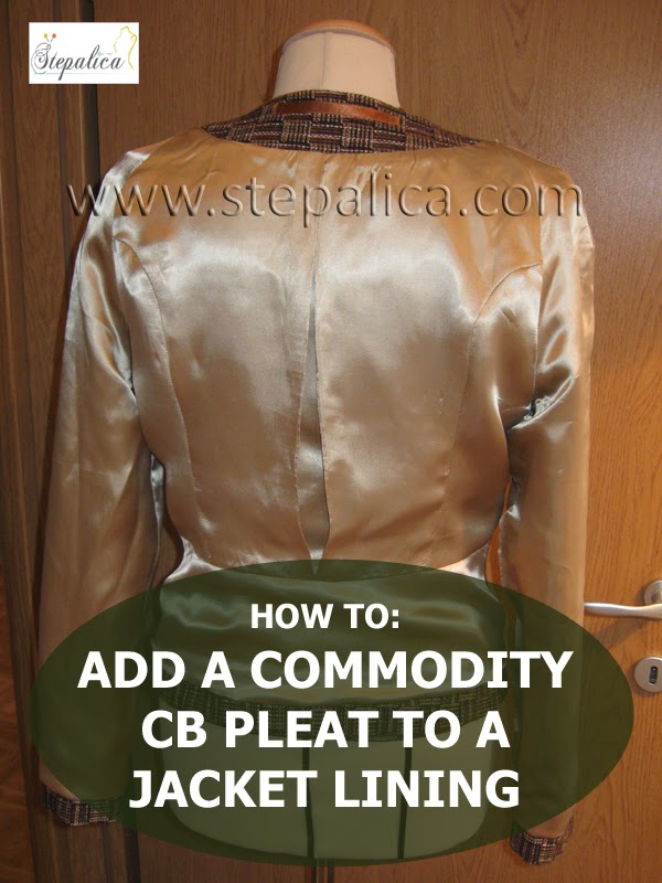 Štepalica: How to add a commodity pleat to a jacket lining