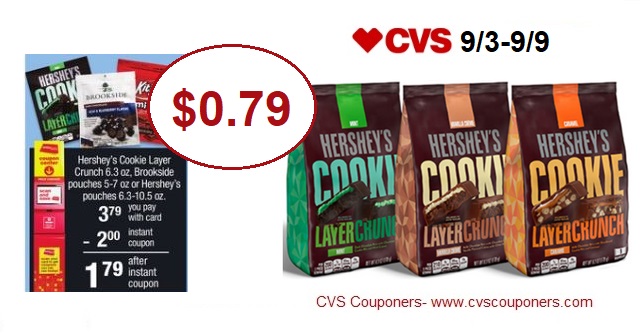 *HOT* Pay $0.79 for Hershey’s Cookie Layer Crunch 6.3 oz Bag at CVS! (9 ...
