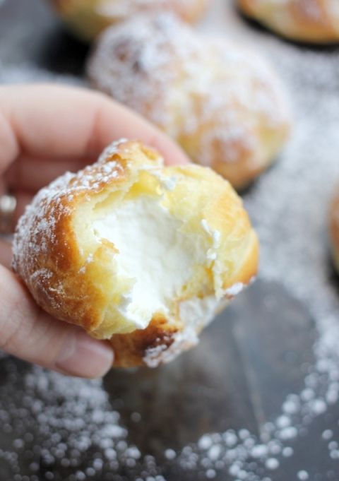 OMG cream filled profiteroles. With baking tips for the perfect shell ...