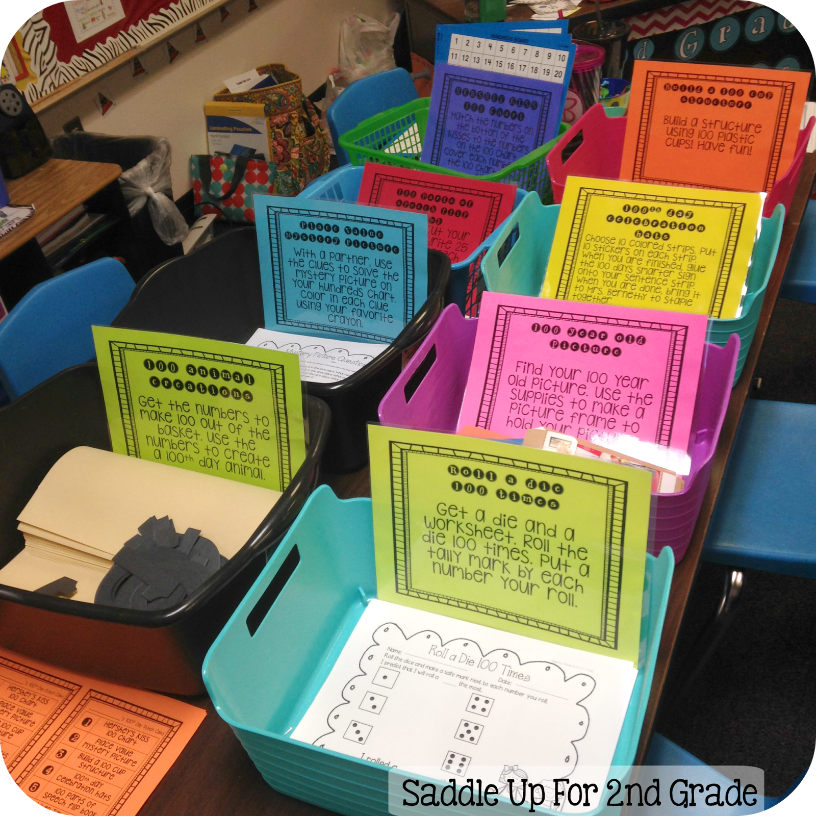 100th Day Recap and a FREEBIE - Saddle Up for 2nd Grade
