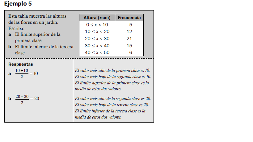 Estadística Descriptiva: 2.3 Datos discretos o continuos agrupados