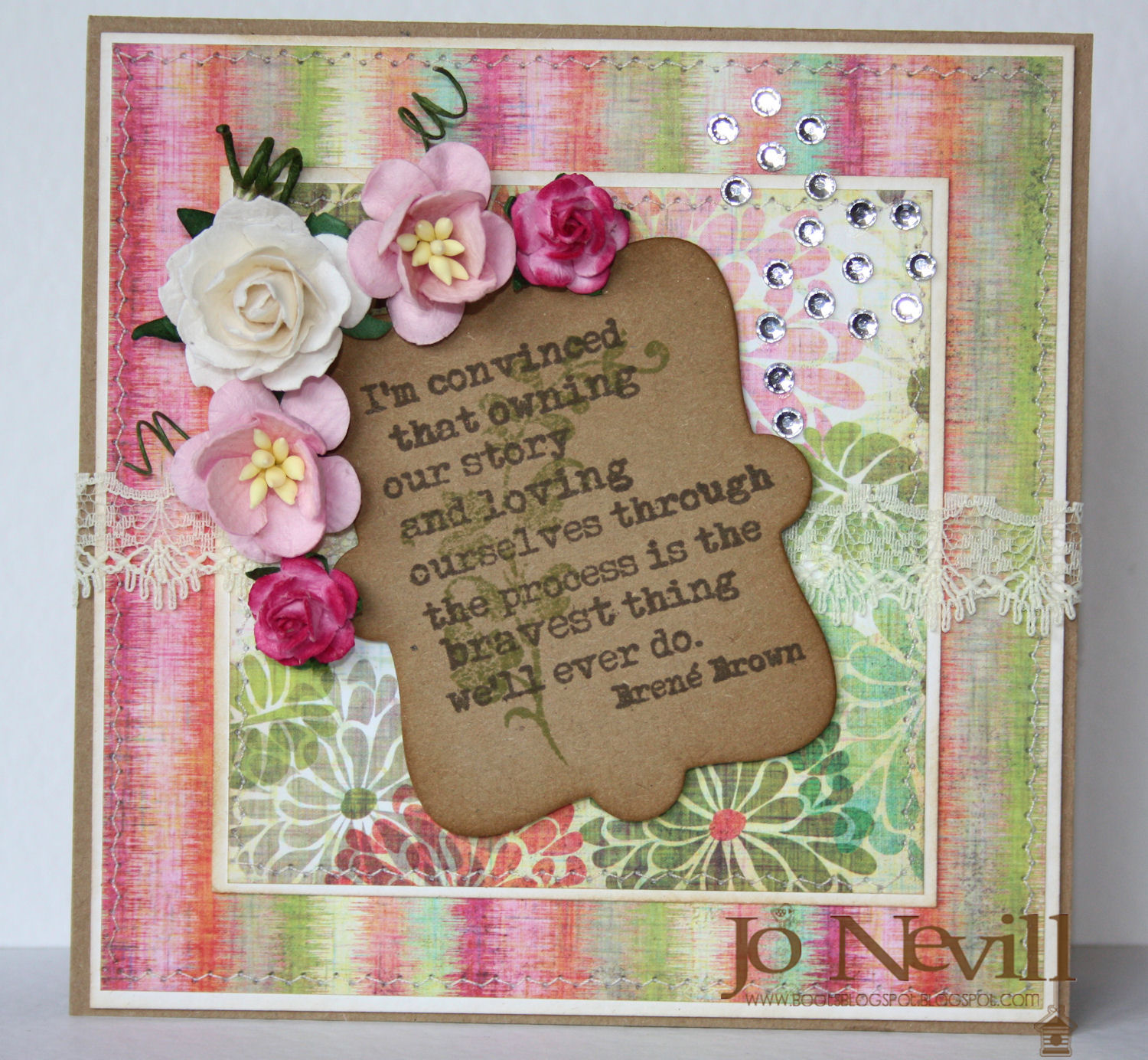 BasicGrey Challenges: Challenge 46........ Colour Combo - Hot Pink, Lime Green and Brown/Kraft
