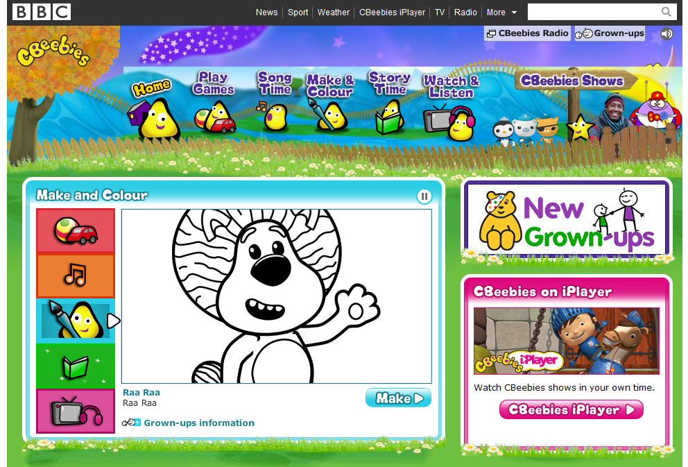 慳家爸媽: 英國著名的BBC cbeebies 網站