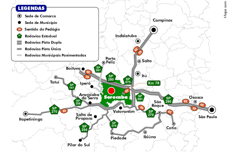Salto de Pirapora Mapa Como Chegar ~ Salto de Pirapora