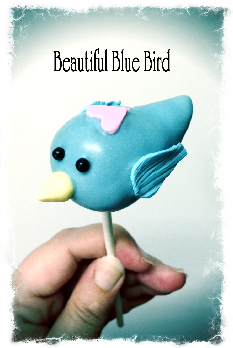 Sugarpie & Honeycrumbs: Beautiful Blue Bird Cake Pop Tutorial