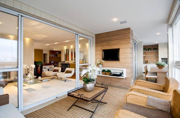 Varanda integrada a sala! - Blog de Decoração: Casa Decorada - Ideias ...