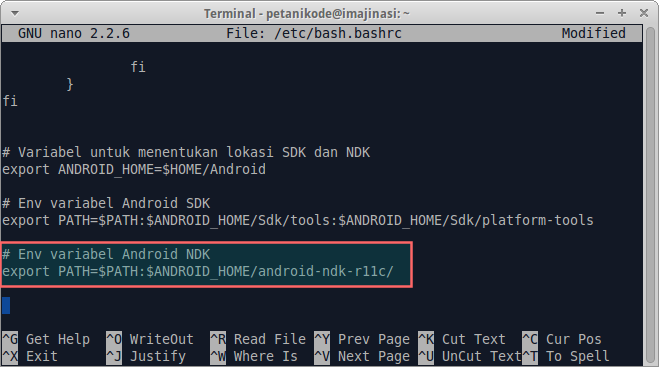 Cara Instal Android SDK dan NDK di Linux