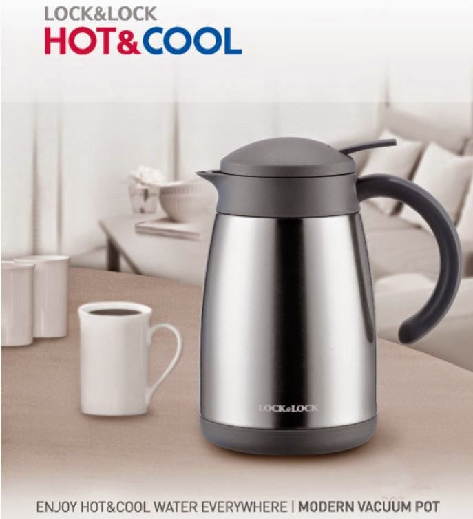 BazarKorea: 1.0L Lock and Lock Modern Vacuum Pot Flask Hot Cold Coffee ...