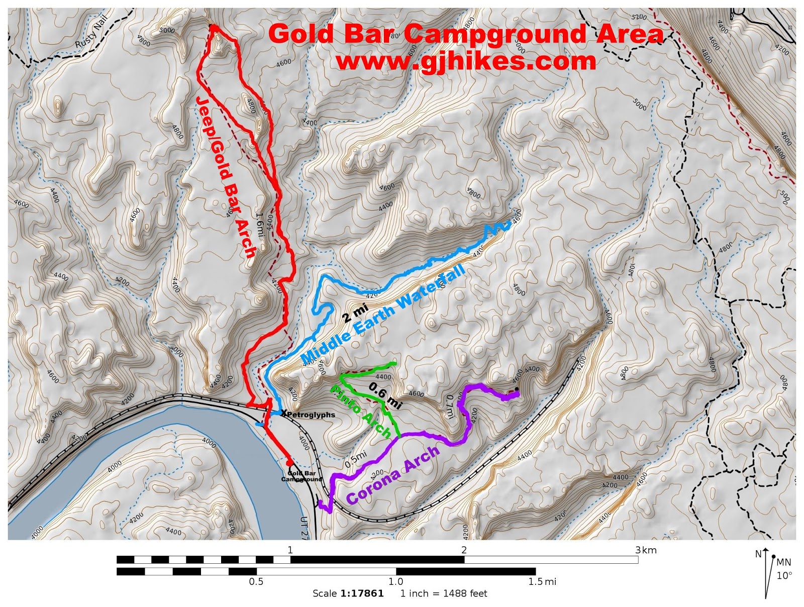 gjhikes.com: Middle Earth Waterfall
