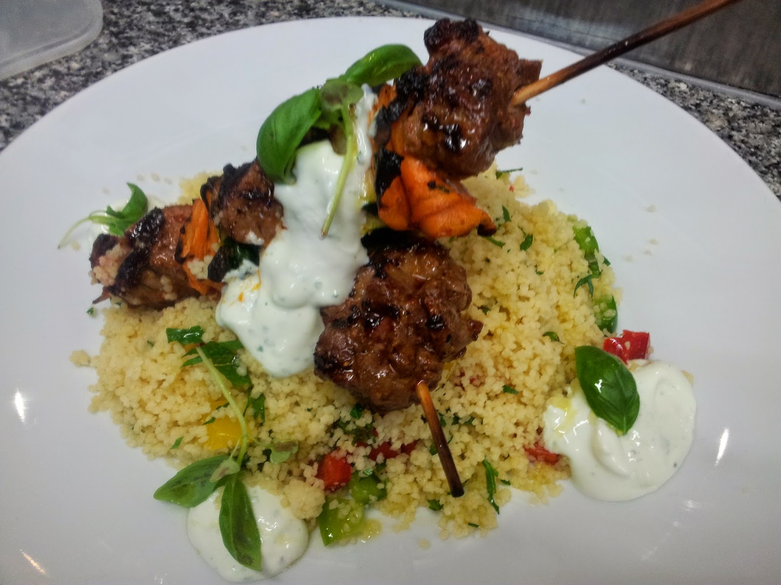 Food & pictures: Harissa marinated lamb brochettes