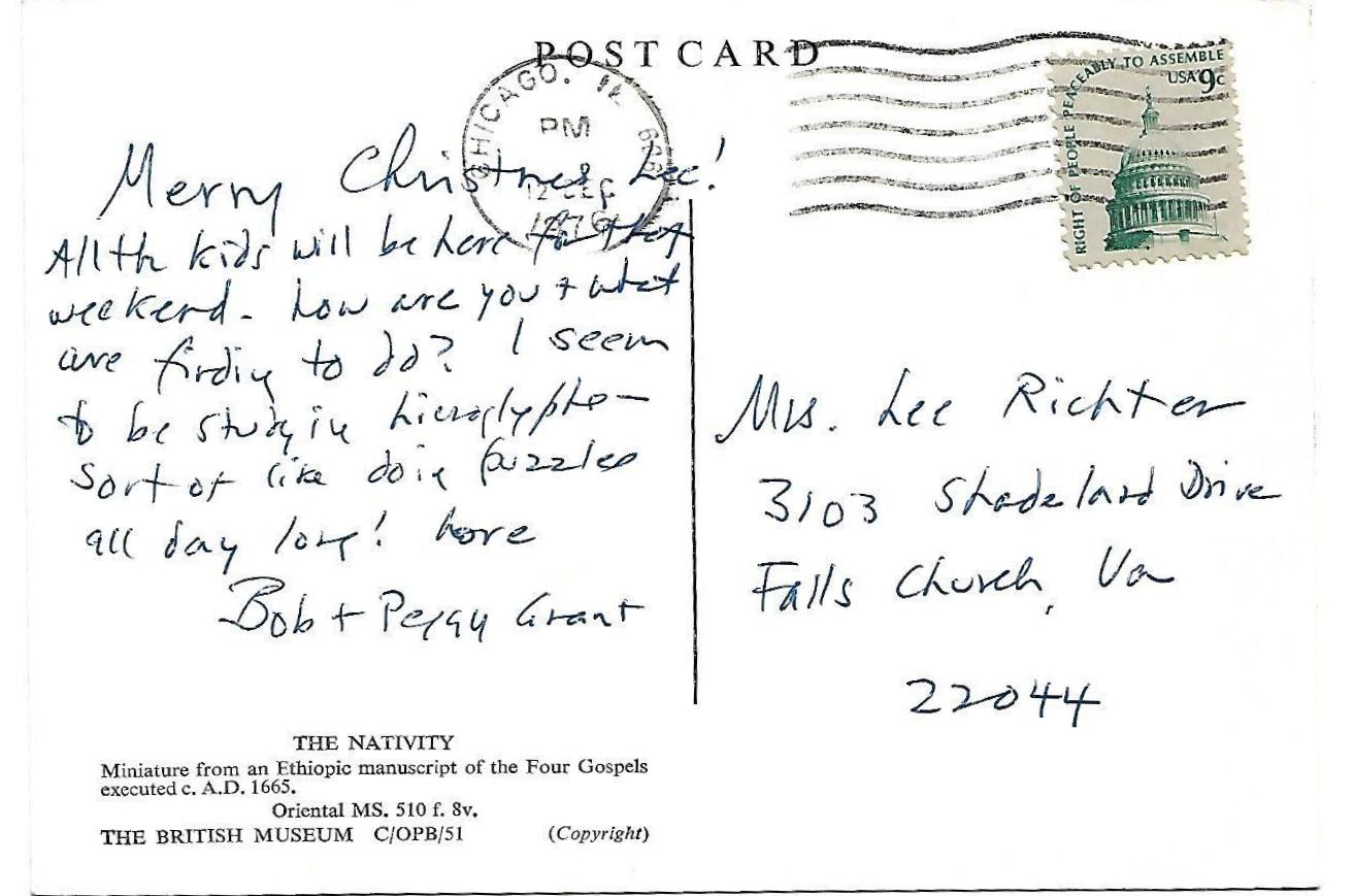 Olive Tree Genealogy Blog: Richter Ephemera from the Grant Family