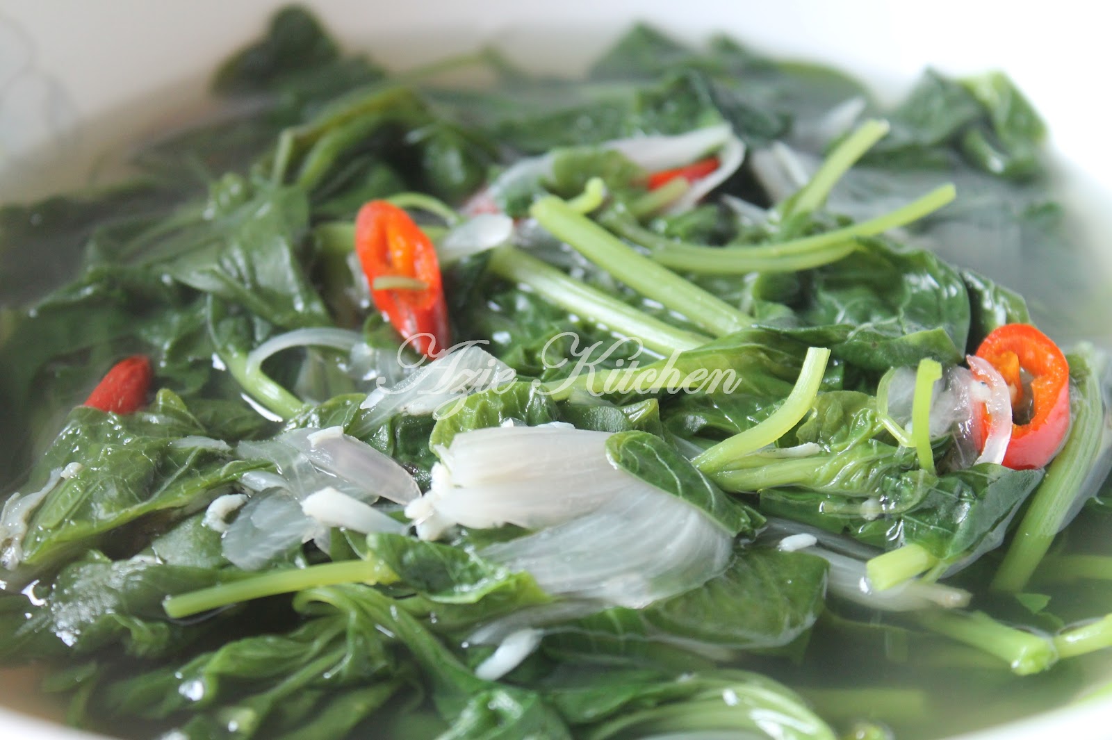 Masak Rebus Baby Bayam - Azie Kitchen