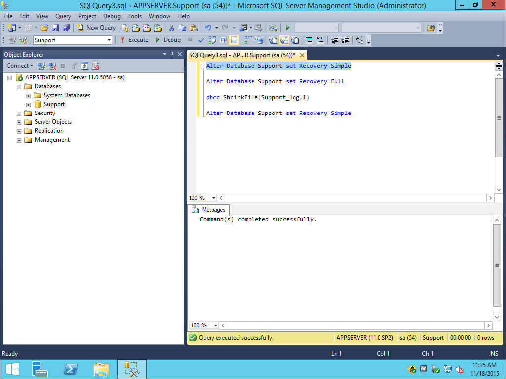 CSITech.co IT Articles: Shrinking SQL Log files CSITech.co IT Articles: Shrinking SQL Log files