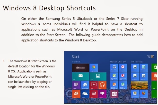 Warren Sparrow: Windows 8 Desktop Shortcuts