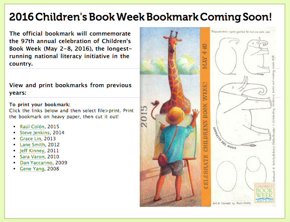 The Library Voice: Children's Book Week Poster and Bookmark Are Here ...