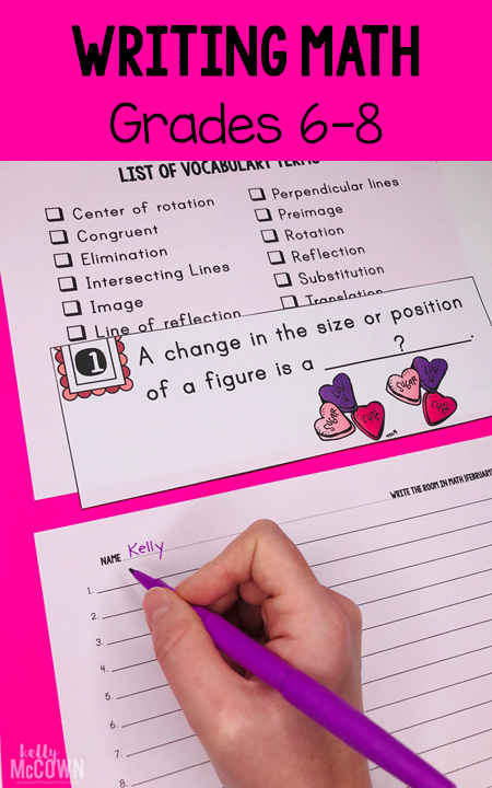 Kelly McCown: Writing Math in February (Grades 6-8)