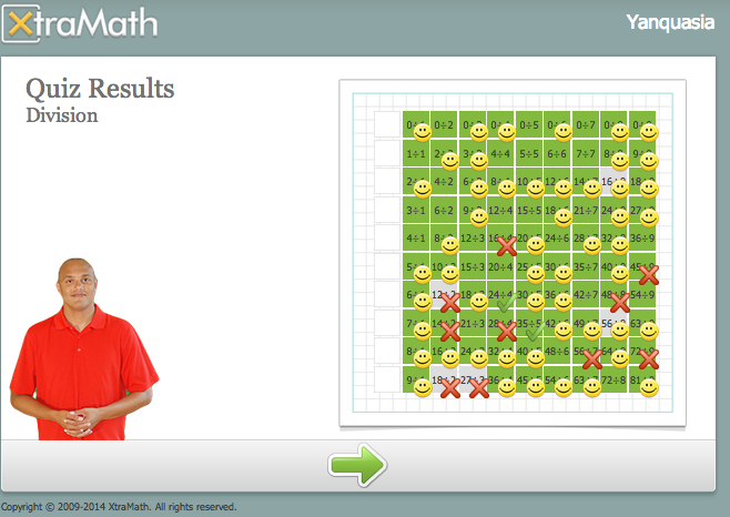 Quasia: My Xtra Math Result!