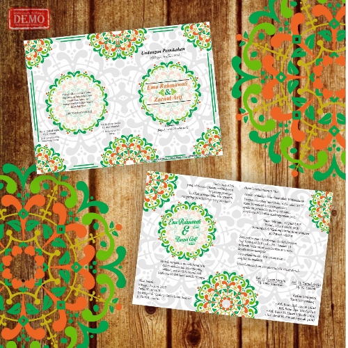 50 Desain Undangan motif Bunga editable Coreldraw 2018 | Koleksi Desain ...