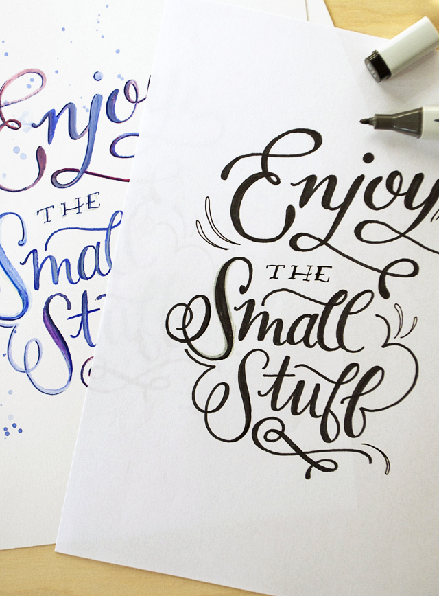 alisaburke: lettering with makewells: crafting phrases