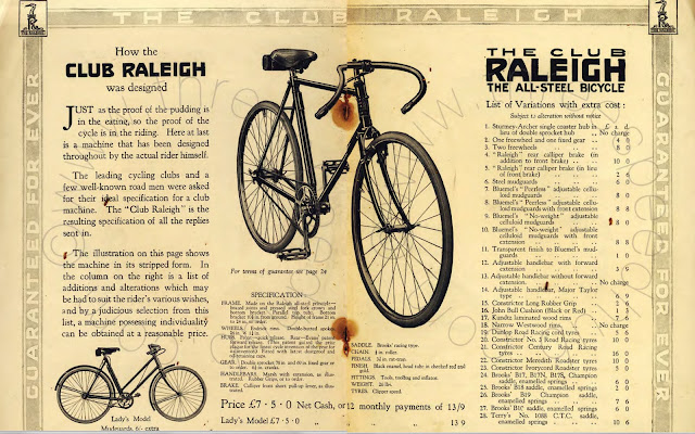 ON THE DROPS: Raleigh Racers: North Road, Club & Record Models, 1925-1933
