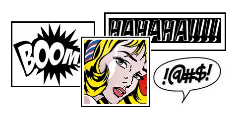 Etiquettes à gogo: Étiquettes "Comics pop art"