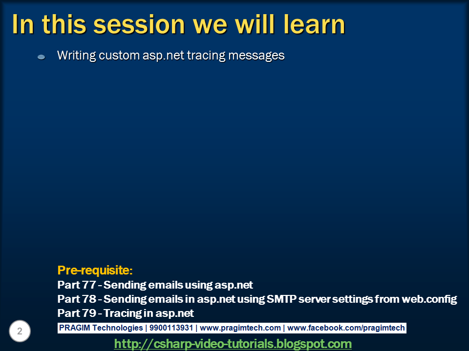 Sql Server Net And C Video Tutorial Part 80 Writing Custom Tracing Messages