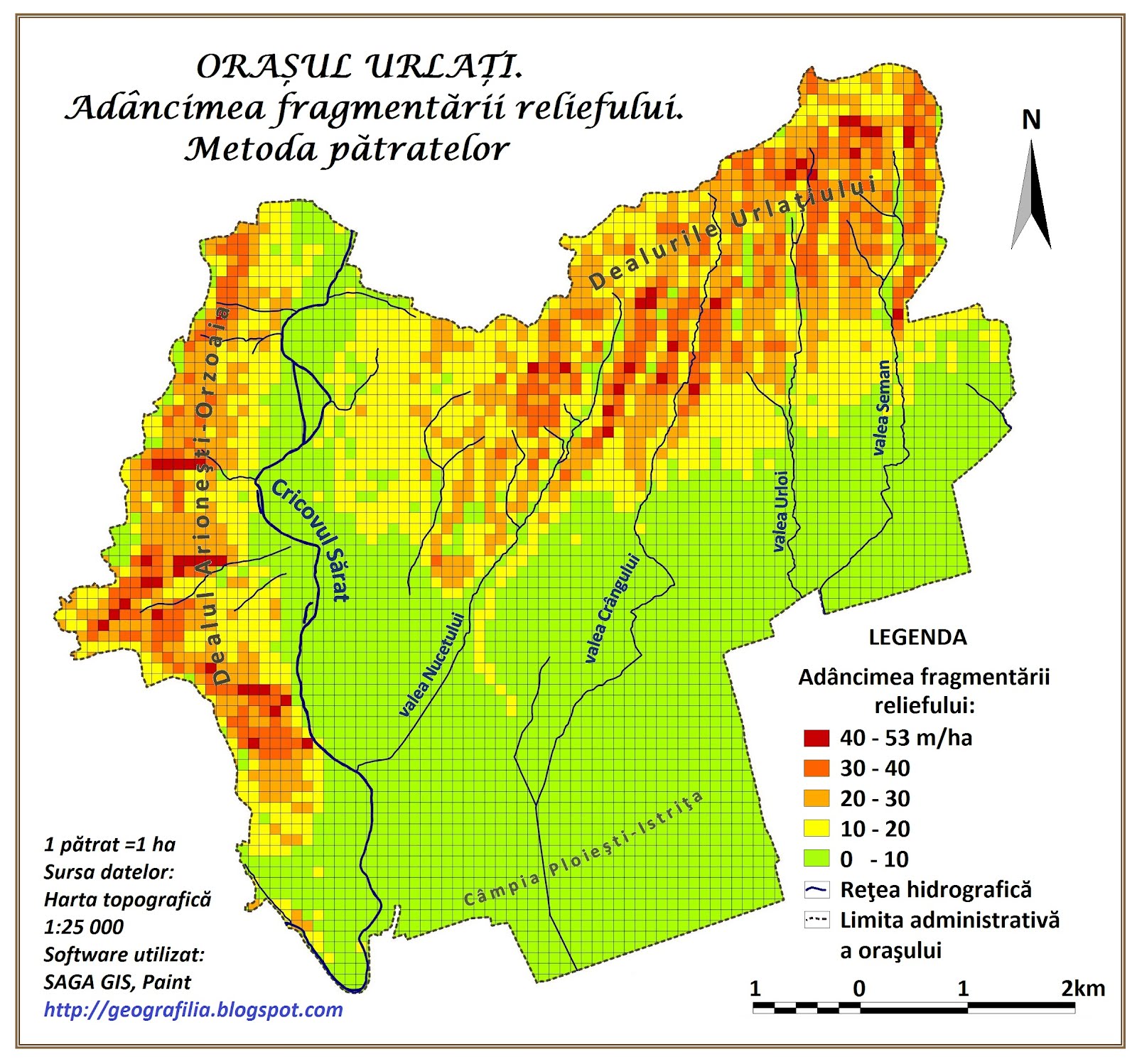 GEOGRAFILIA: Tutorial SAGA GIS. Adȃncimea fragmentӑrii reliefului ...