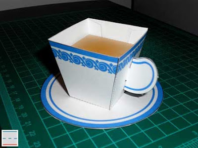 Papercraft - Teacup - Papercraft4u | Free Papercrafts, Paper Toys ...