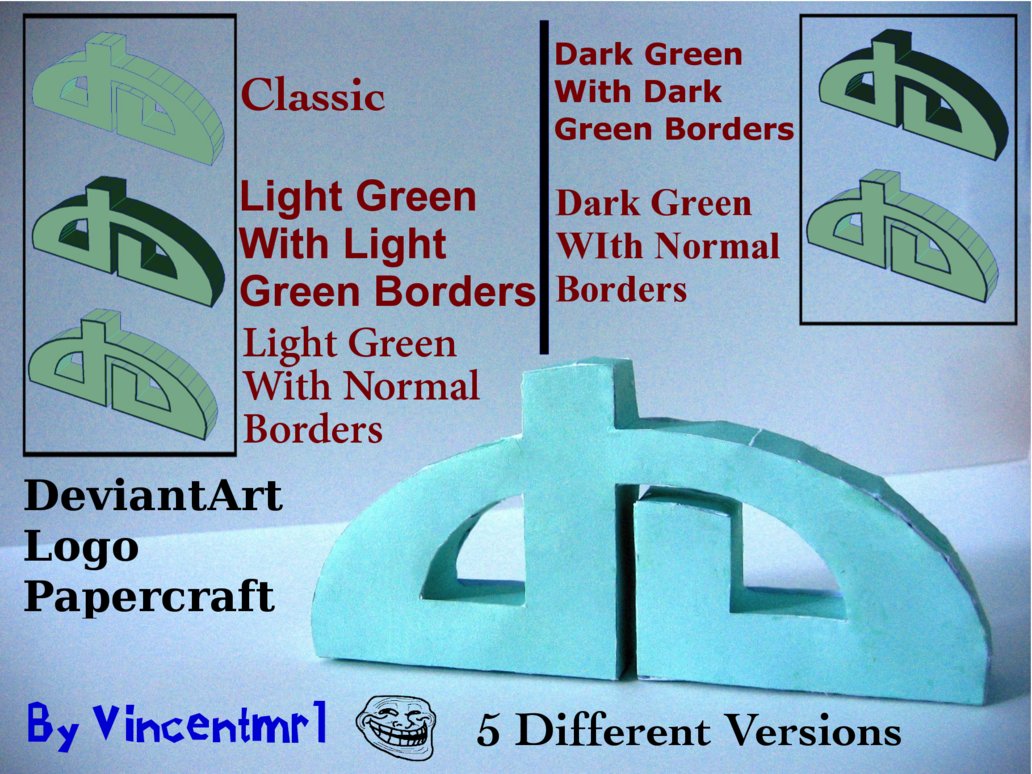 DeviantART Logo Papercraft | Papercraft Paradise | PaperCrafts | Paper ...