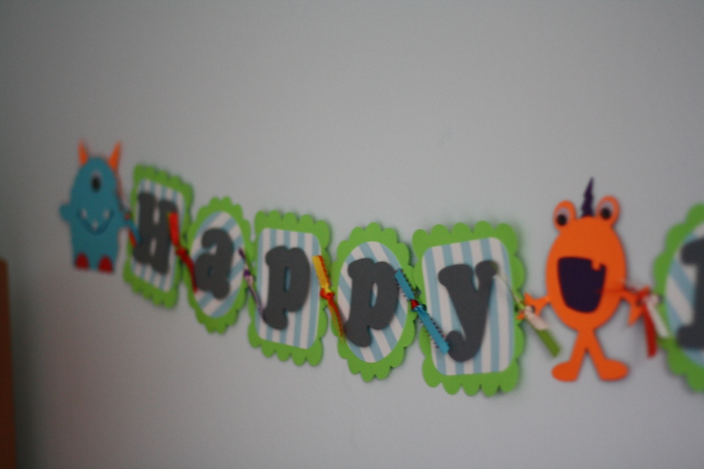 R + R Creations: colorful monster banner