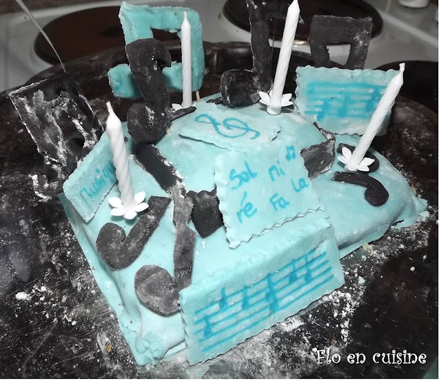Flo en cuisine: Gâteau thème musique