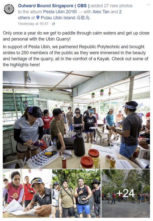 Pesta Ubin 2016: 11 Jun (Sat): Explore Ubin Quarry with Outward Bound ...