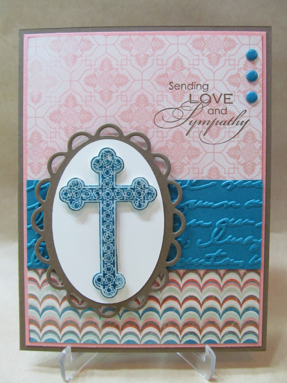 Savvy Handmade Cards: Trefoil Cross Sympathy Card