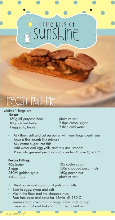 Pecan Nut Pie — Bits of Sunshine