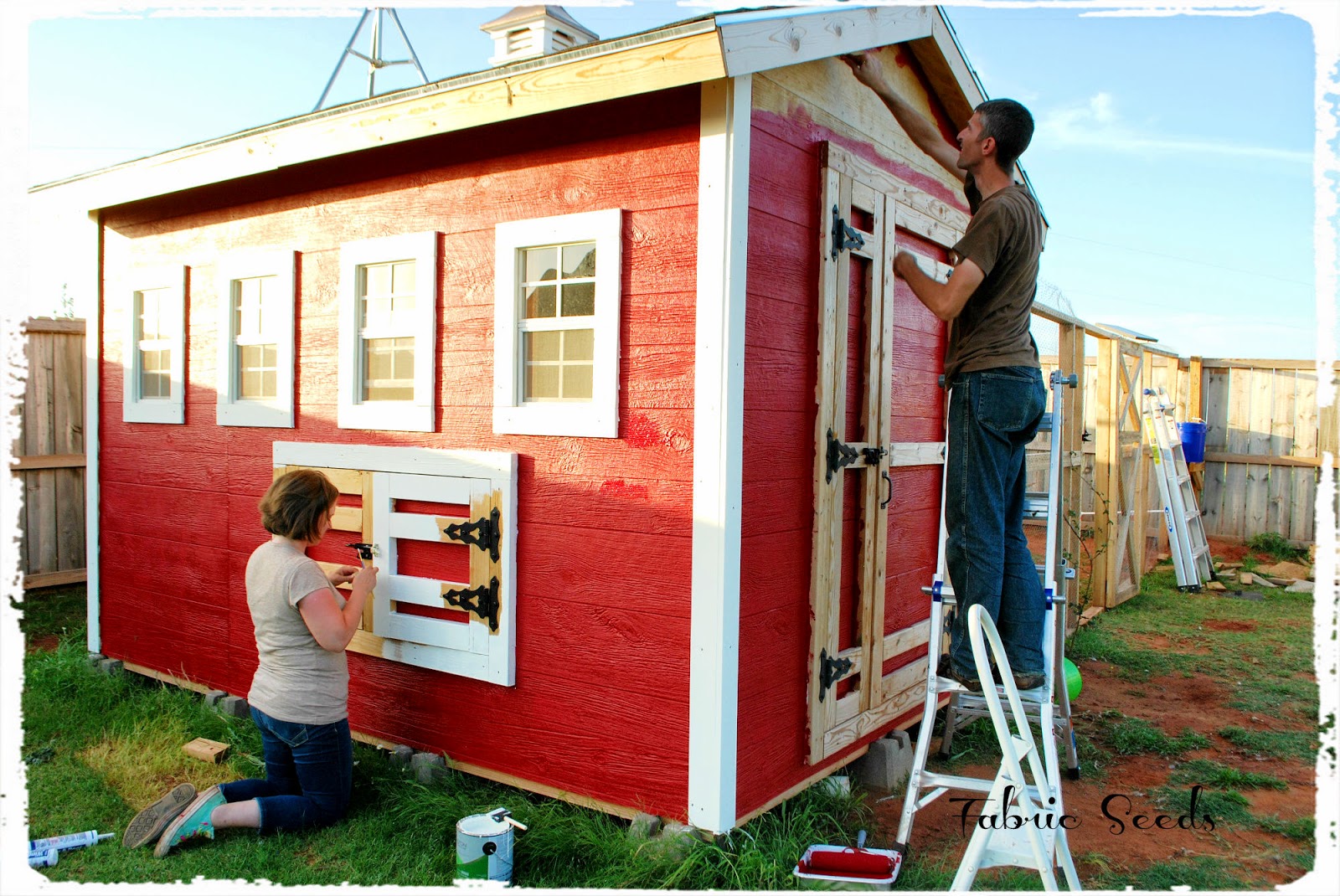 Fabric Seeds: Barn Block