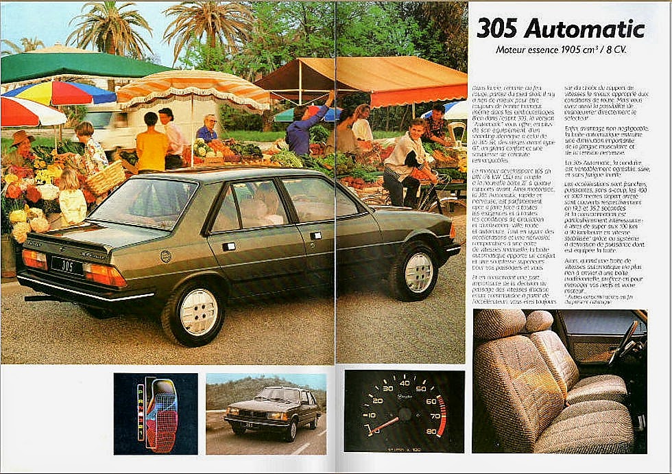 .: Peugeot 305 1987 (Francaise). Brochure-Catálogo